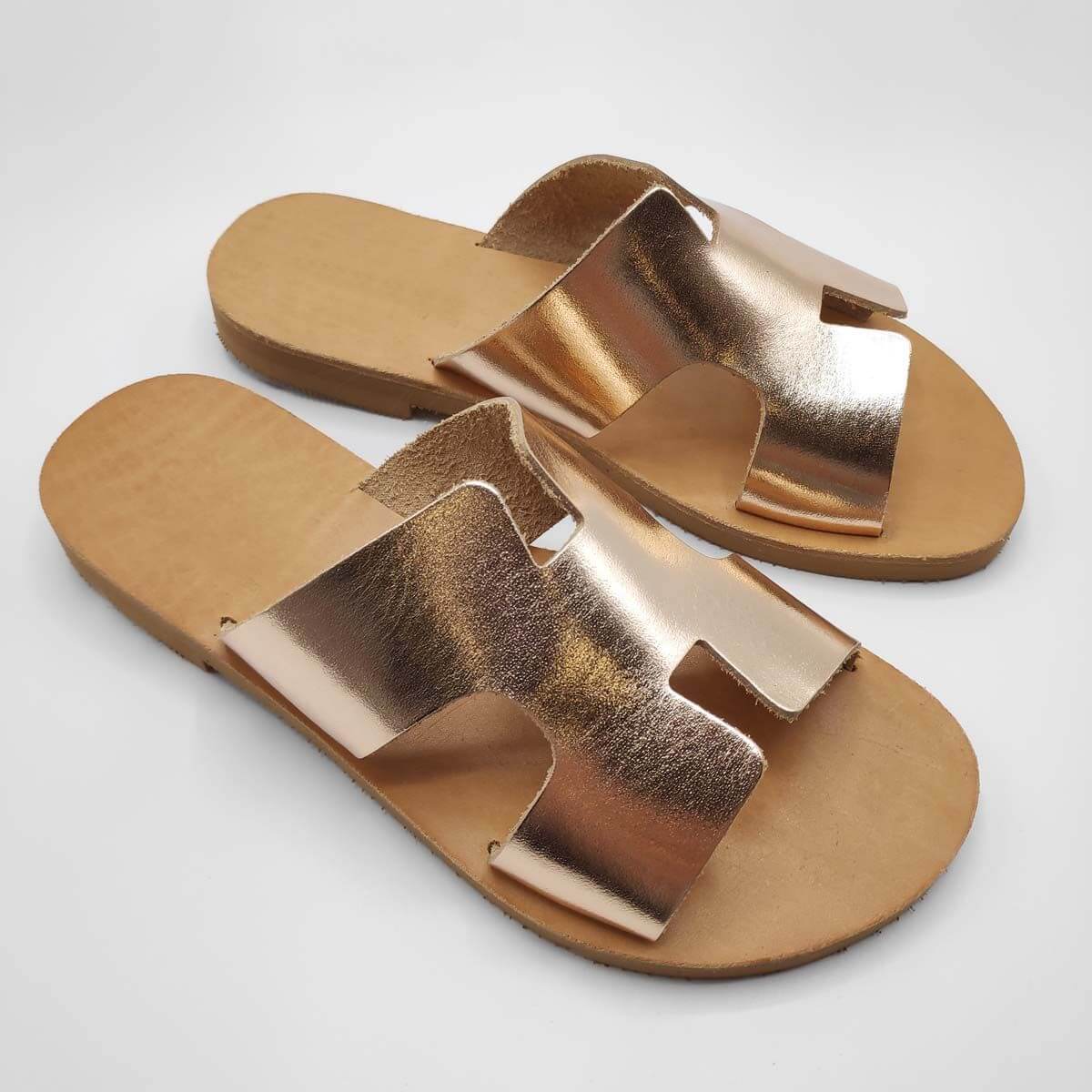Hermes Slippers Women Leather Sandal - Leather Sandals | Pagonis Greek ...