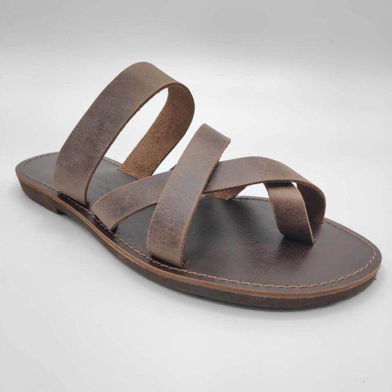 Jesus Sandals Mens - Men Toe Loop Slide Leather Sandals | Pagonis Greek ...