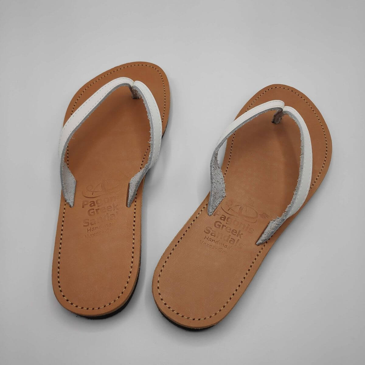 Kalokairi Women leather flip flops | Pagonis Greel Sandals