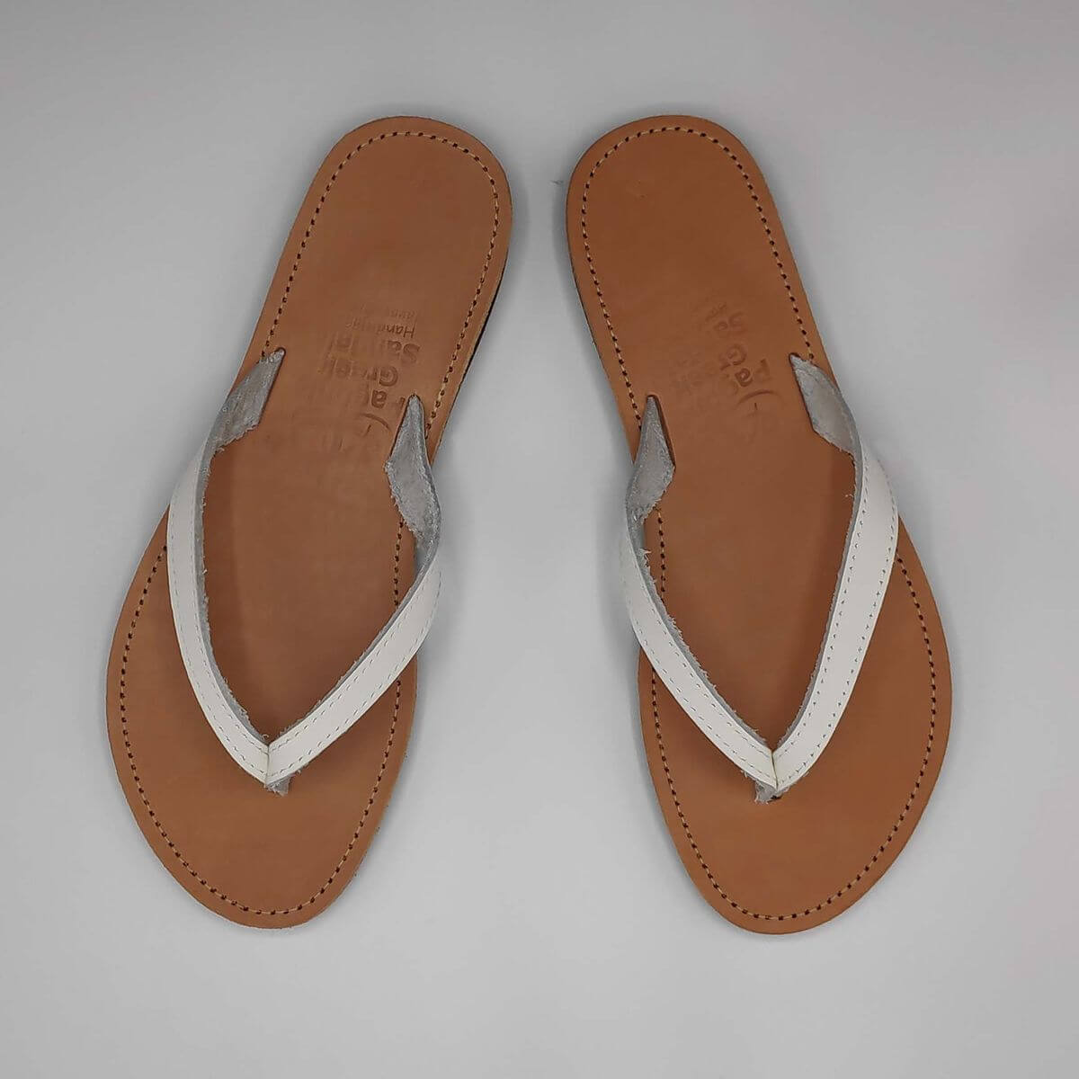 Kalokairi Women leather flip flops | Pagonis Greel Sandals