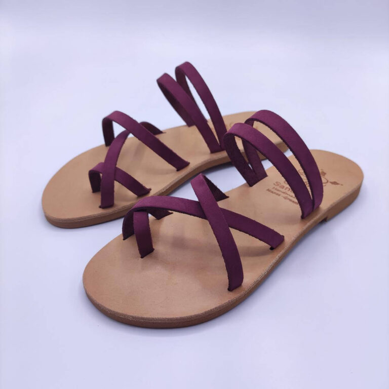 Naxos Women's Sandals Toe Loop - Leather Sandals | Pagonis Greek Sandals