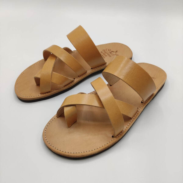 Athitos Men Handmade Leather Slide for Men - Leather Sandals | Pagonis ...