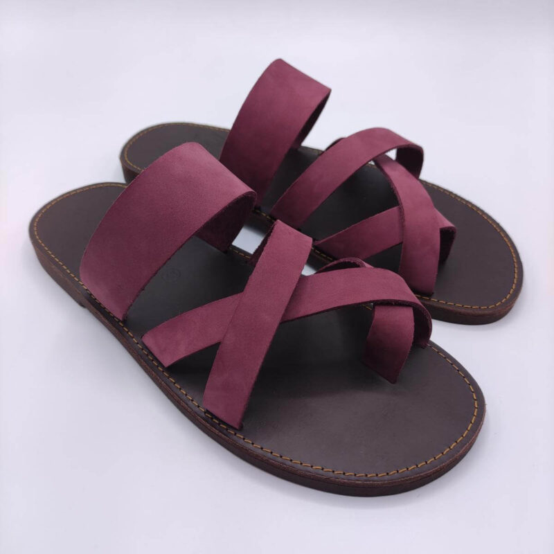 Athitos Men Handmade Leather Slide for Men - Leather Sandals | Pagonis ...