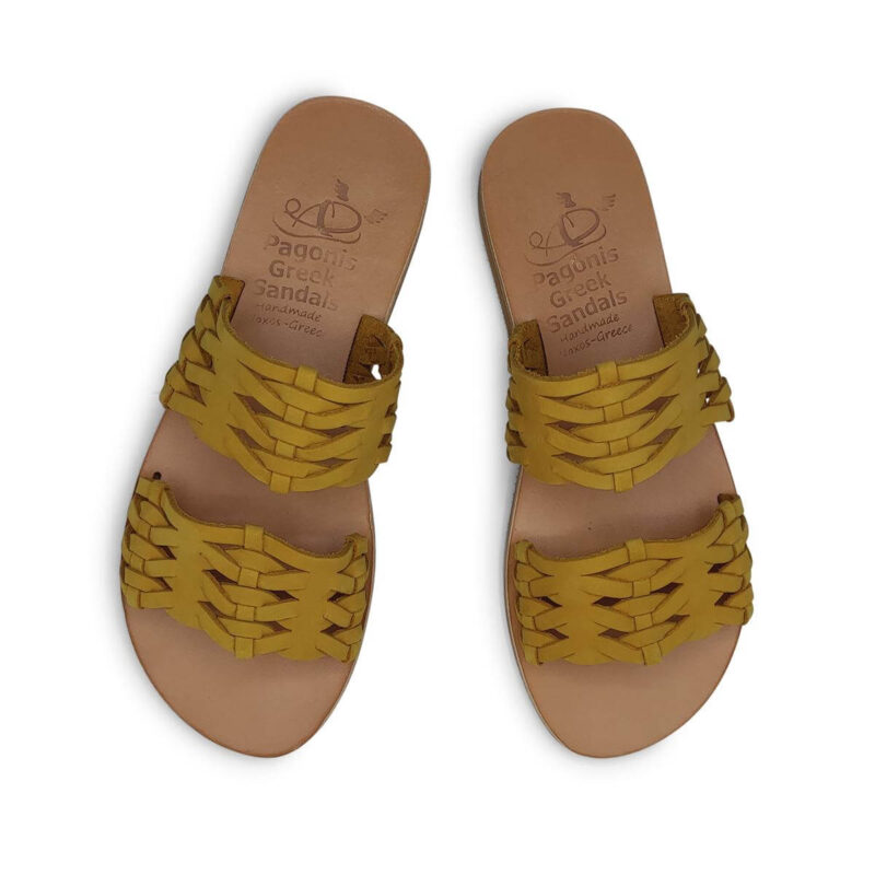 Two Strap Sandals Women's - Leather Sandals | Pagonis Greek Sandals