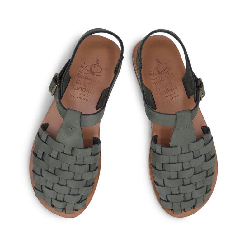 Womens Flat Closed Toe Sandals - Leather Sandals | Pagonis Greek Sandals