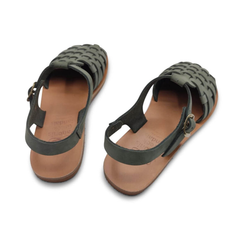 Womens Flat Closed Toe Sandals - Leather Sandals | Pagonis Greek Sandals